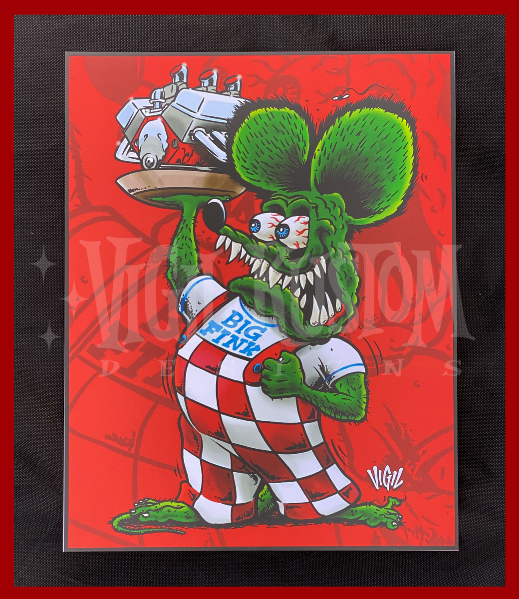 BIG FINK poster – Vigil Kustom Designs
