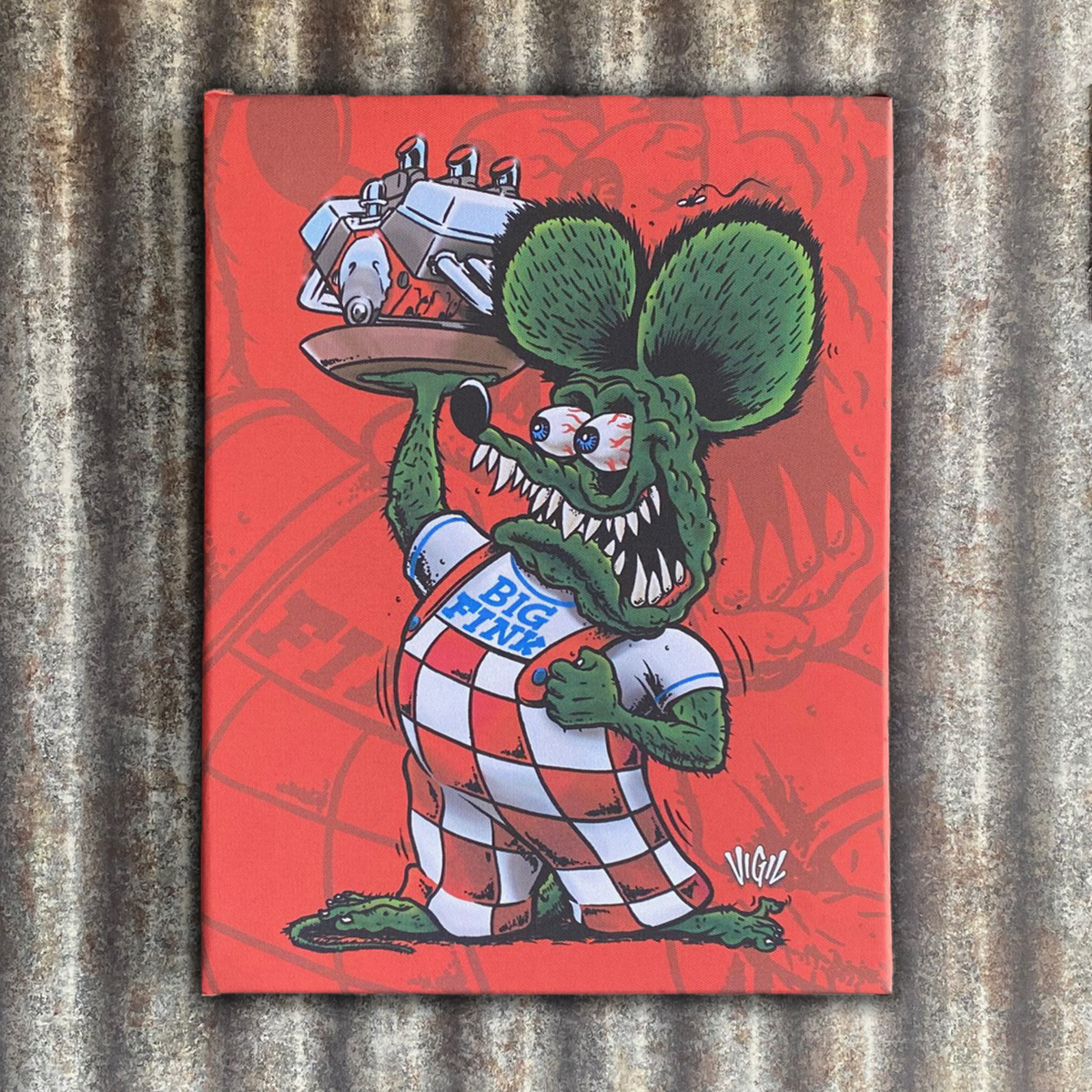 BIG FINK RED – Vigil Kustom Designs